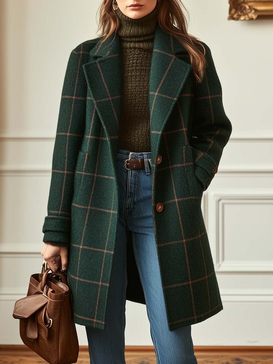 Cambridge™ | Retro Check Coat – SUNDRA